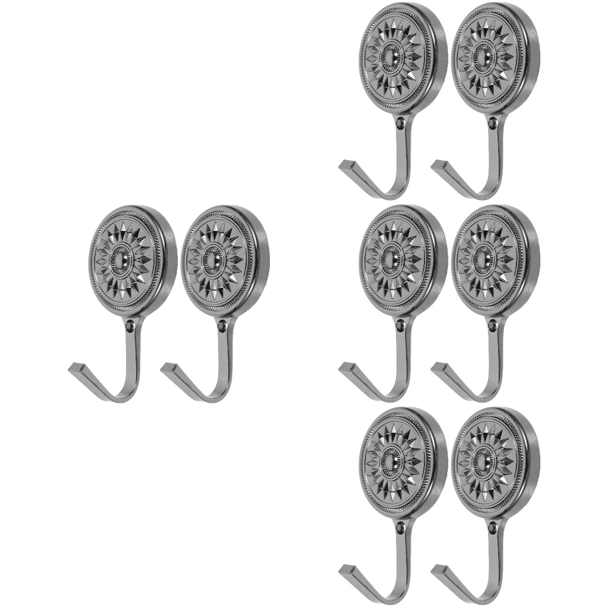 Set of 4 Curtain Hook Holdbacks Romantic Atmosphere Curtains Door Hooks ...