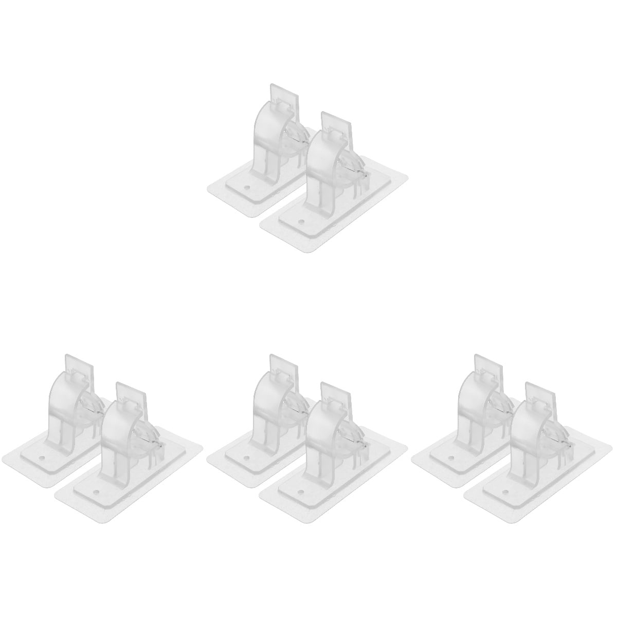 Set of 4 Curtain Rod Holder For Bathroom Casters Pliable Heavy Duty ...