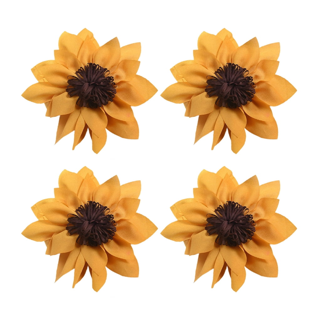 Set of 4 Decorative 3D Flower Curtain Straps Simple Fashionable Window ...