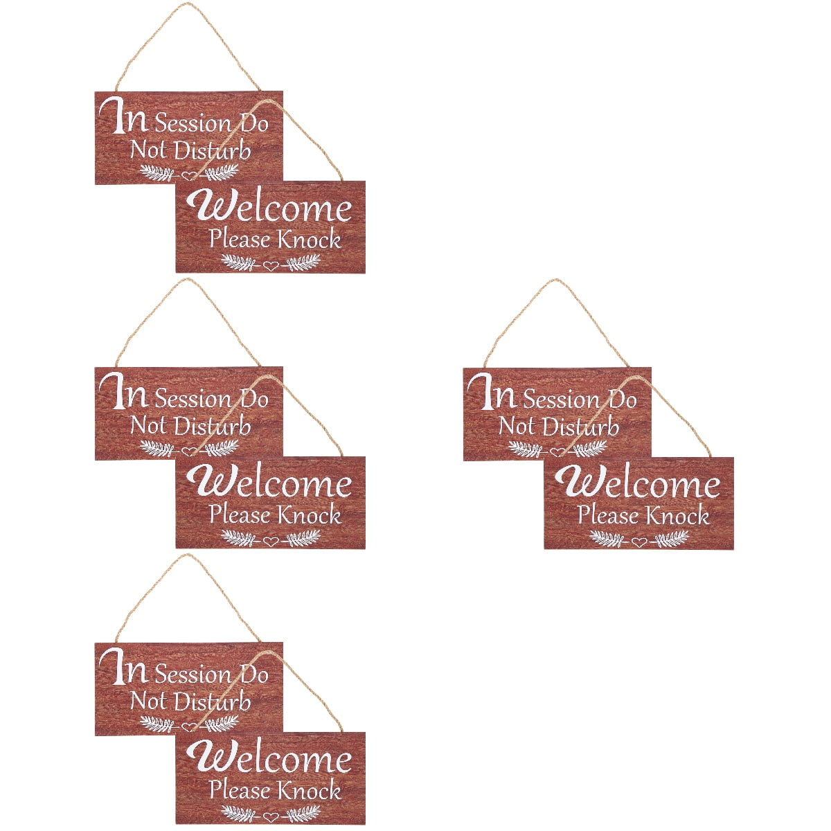 Set of 4 Do Not Disturb Sign Wooden Solicitation for House Signs Door ...