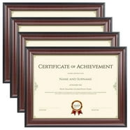 EYMPEU Silver 8.5x11 Glass Photo Frame Set of 4 for Certificates and ...