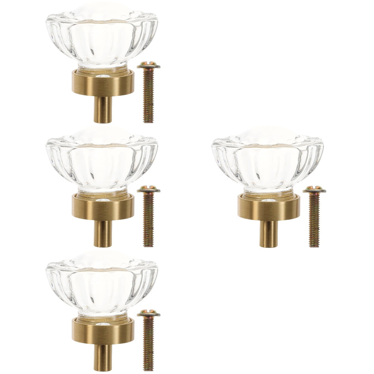 Set of 4 Door Crystal Handle Closet Practical Knob - Walmart.com