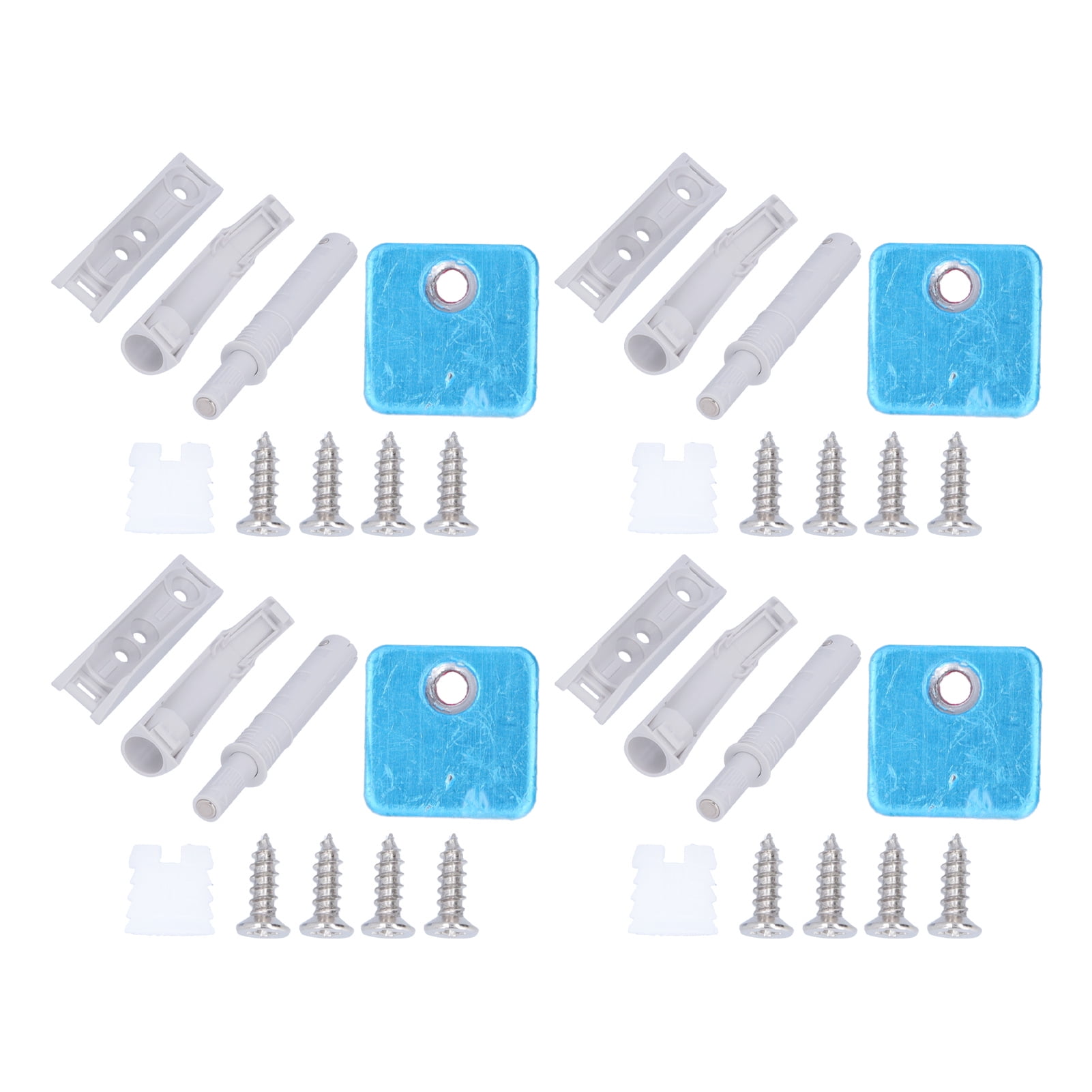 Set of 4 Door Dampers - Push Latch Rebound Devices for Closet, Cabinet ...