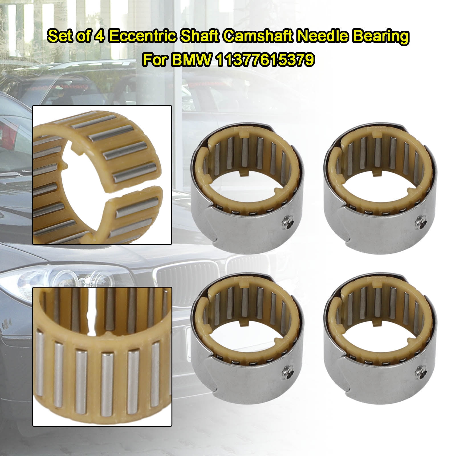 Set of 4 Eccentric Shaft Camshaft Needle Bearings For BMW Series Part ...
