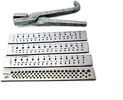 Set of 4 Economy Steel Draw Plates: Round, Oval, Square, and Half Round ...