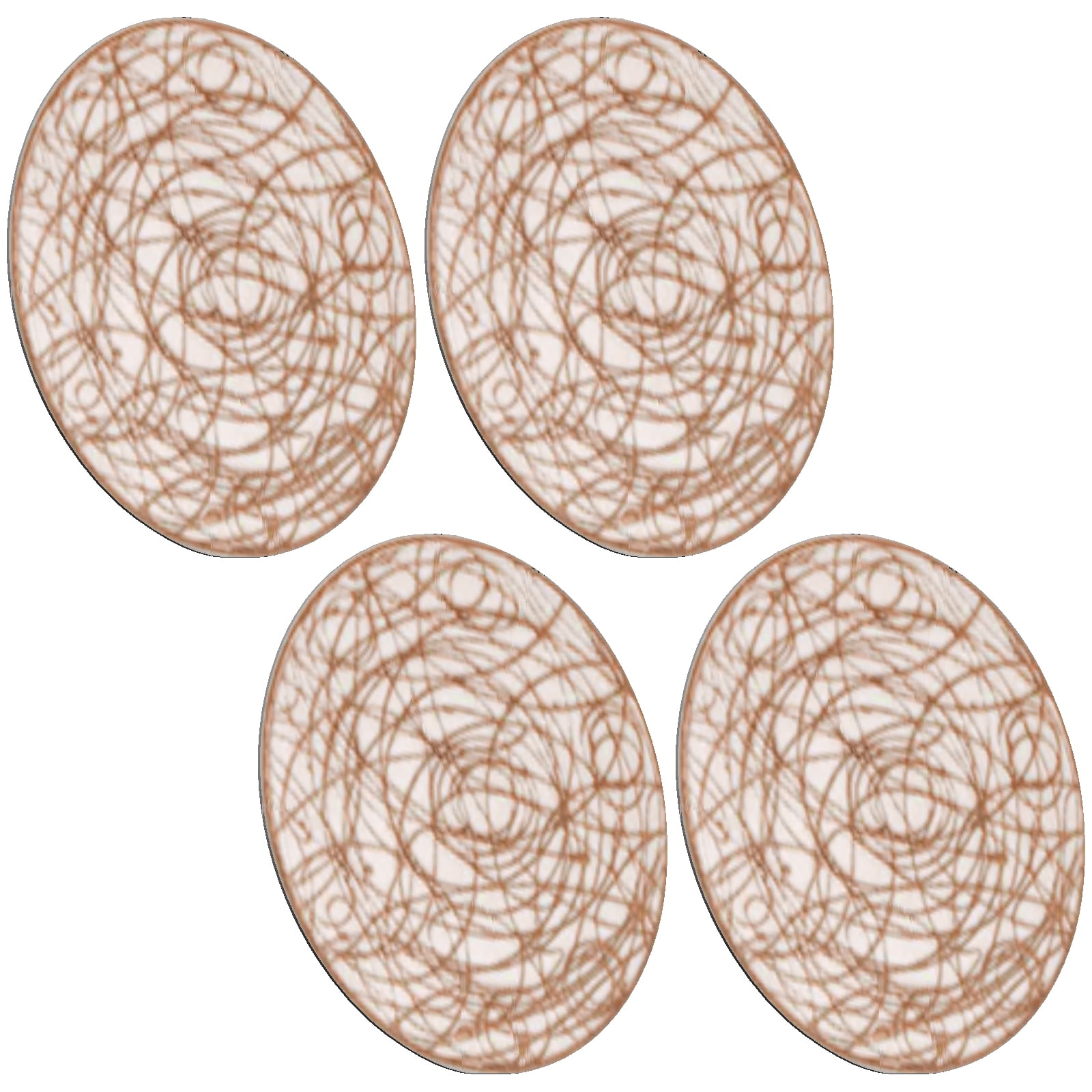 Set of 4 Elegant PVC Drink Mats Gold Foils Detailing Heat Resistant ...