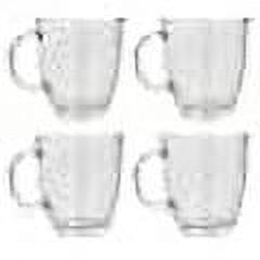 Epure Set of 4, Top Quality, Modern Glass Coffee Mugs - 12oz - Walmart.com