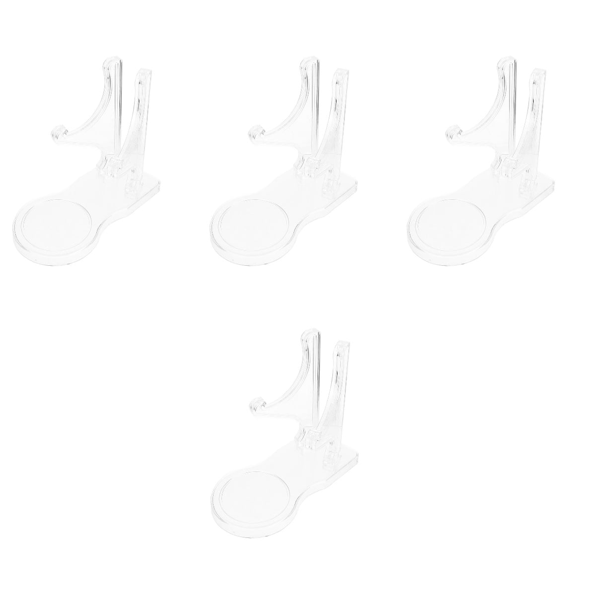 Set of 4 Espresso Coffee Cup Plate Holder Transparent Stand Travel ...