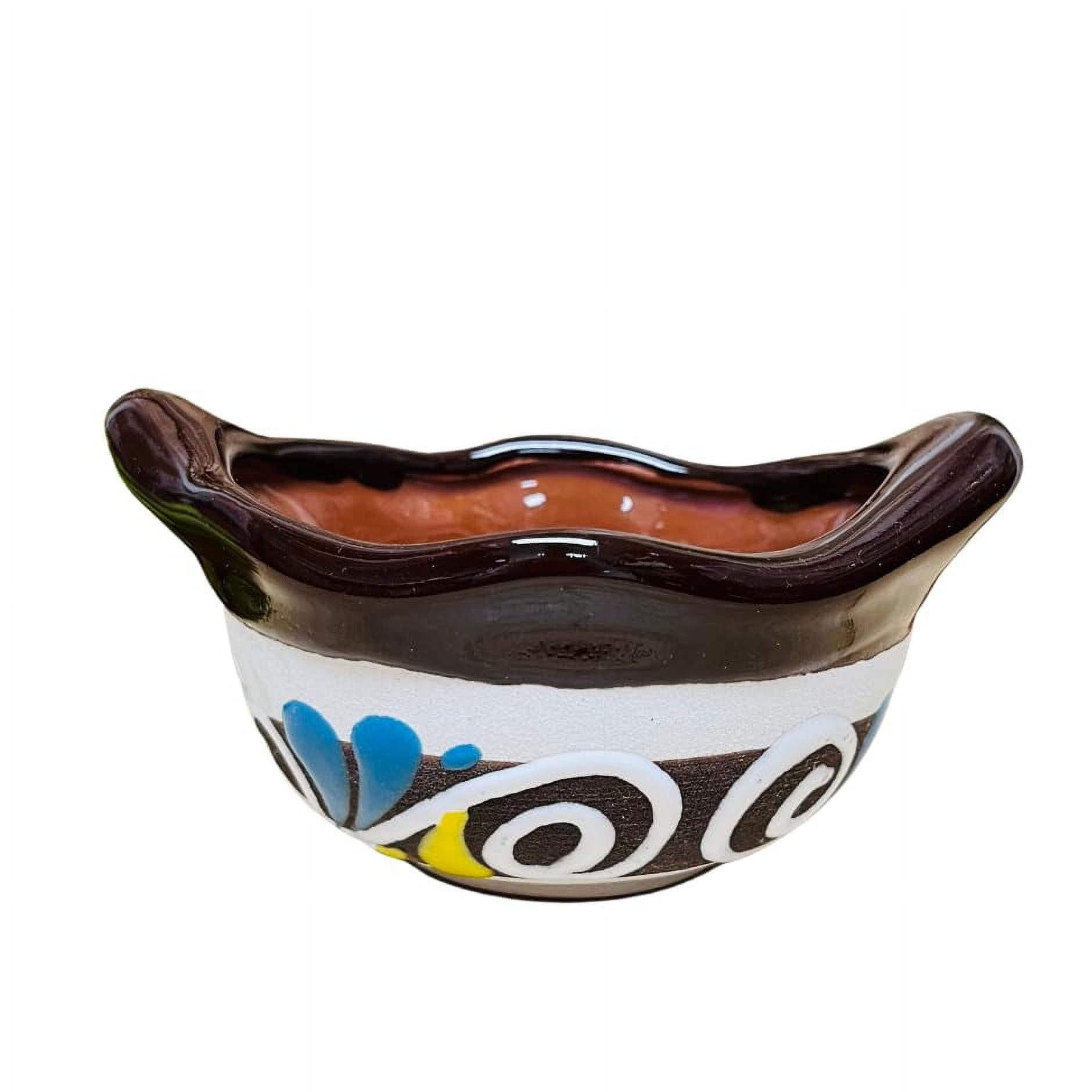 Set of 4 Extra Small Cazuelita Clay Bowl - Guelaguetza Designs - Salsa ...