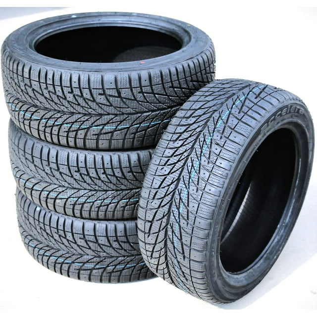 Accelera X-Grip Winter Snow Tires Set of 4 185/65R15 Studless Fits ...