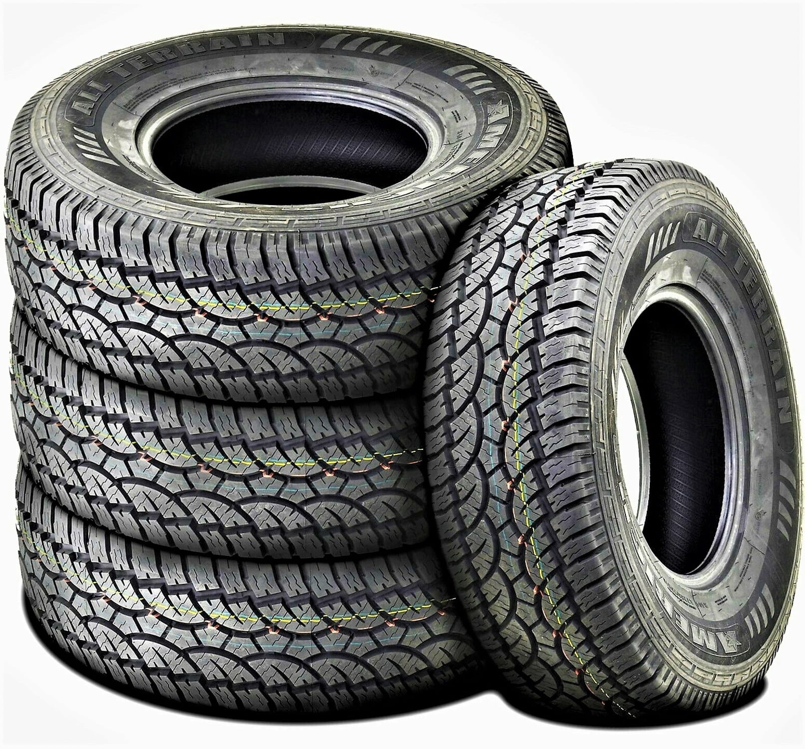 Americus Set of 4 Rugged All Terrain LT 35X12.50R17 121S E 10 Ply AT A ...