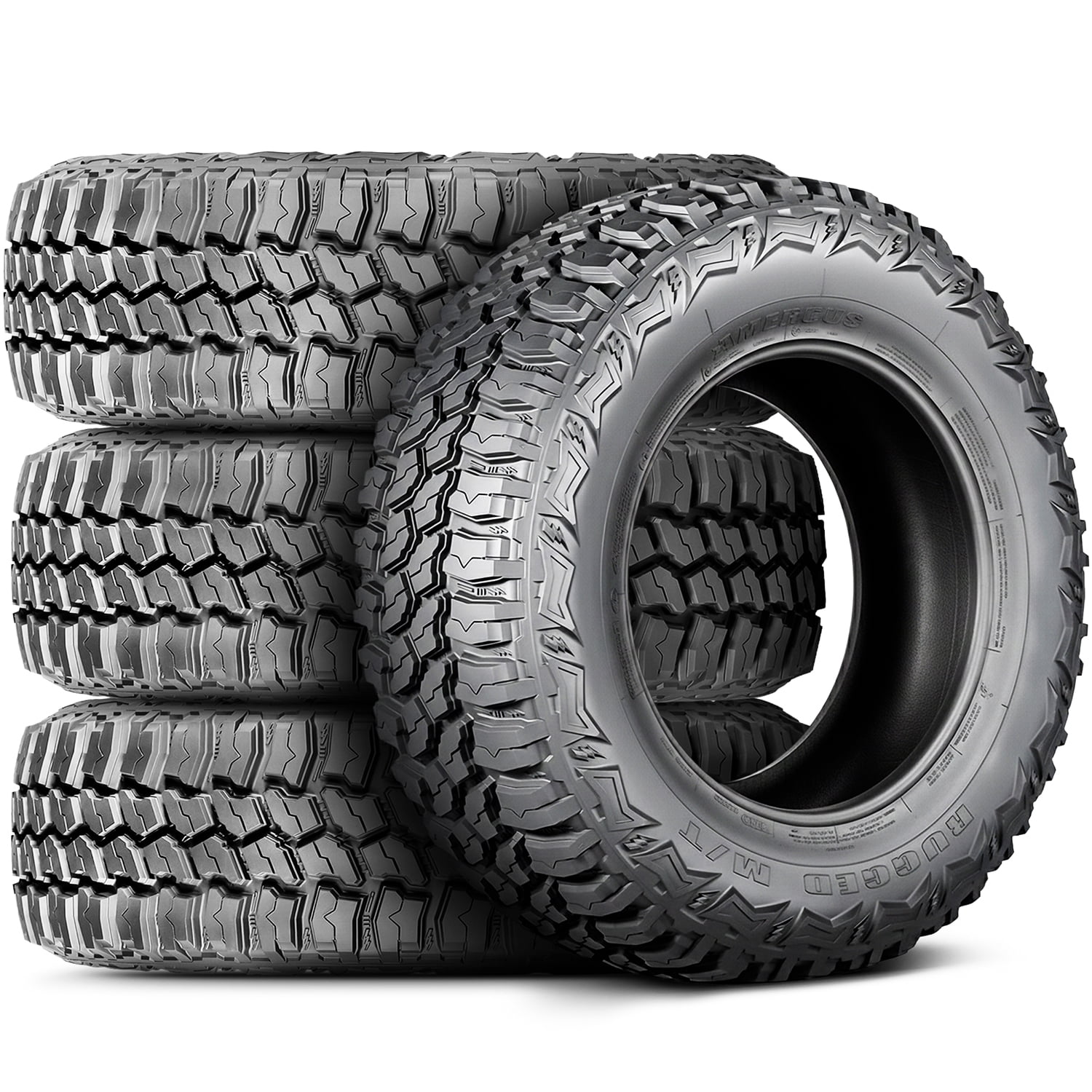 Americus Rugged M/T Set of 4, LT 275/70R18 125/122Q E 10 Ply Mud ...