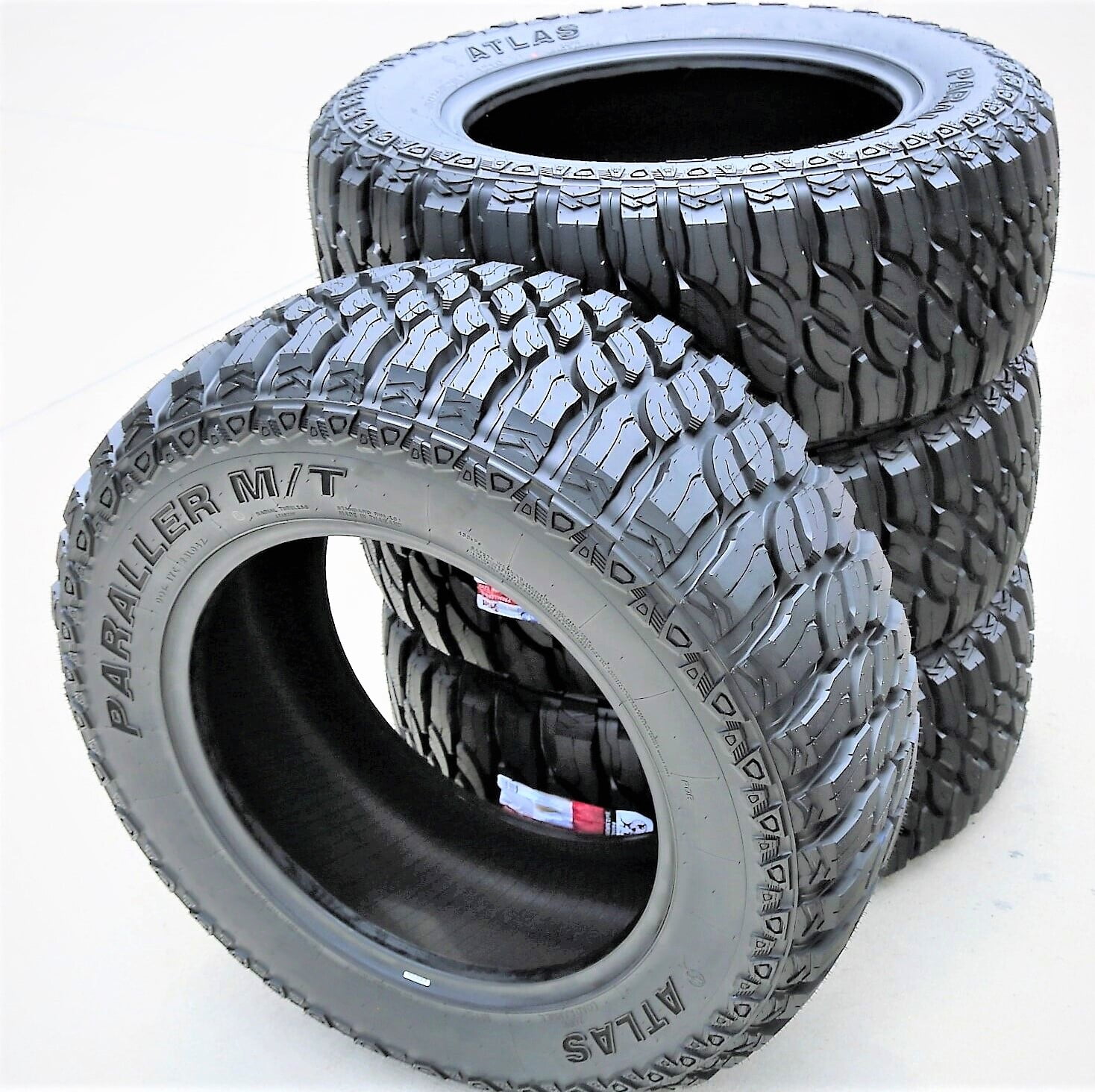 Set of 4 (FOUR) Atlas Paraller M/T LT 285/55R20 Load E 10 Ply MT Mud ...