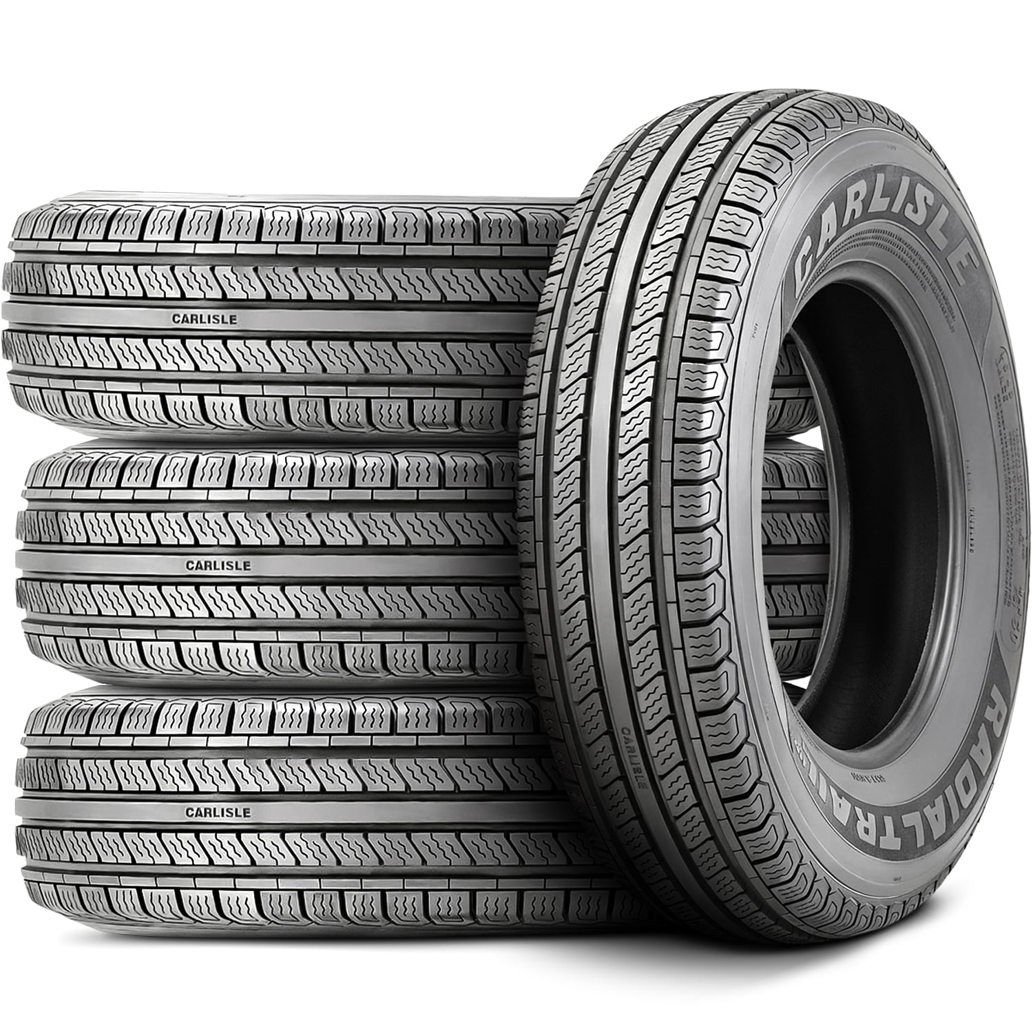 Carlisle Radial Trail HD Trailer Tires, 205/75R14, 8 Ply, Set of 4, All ...