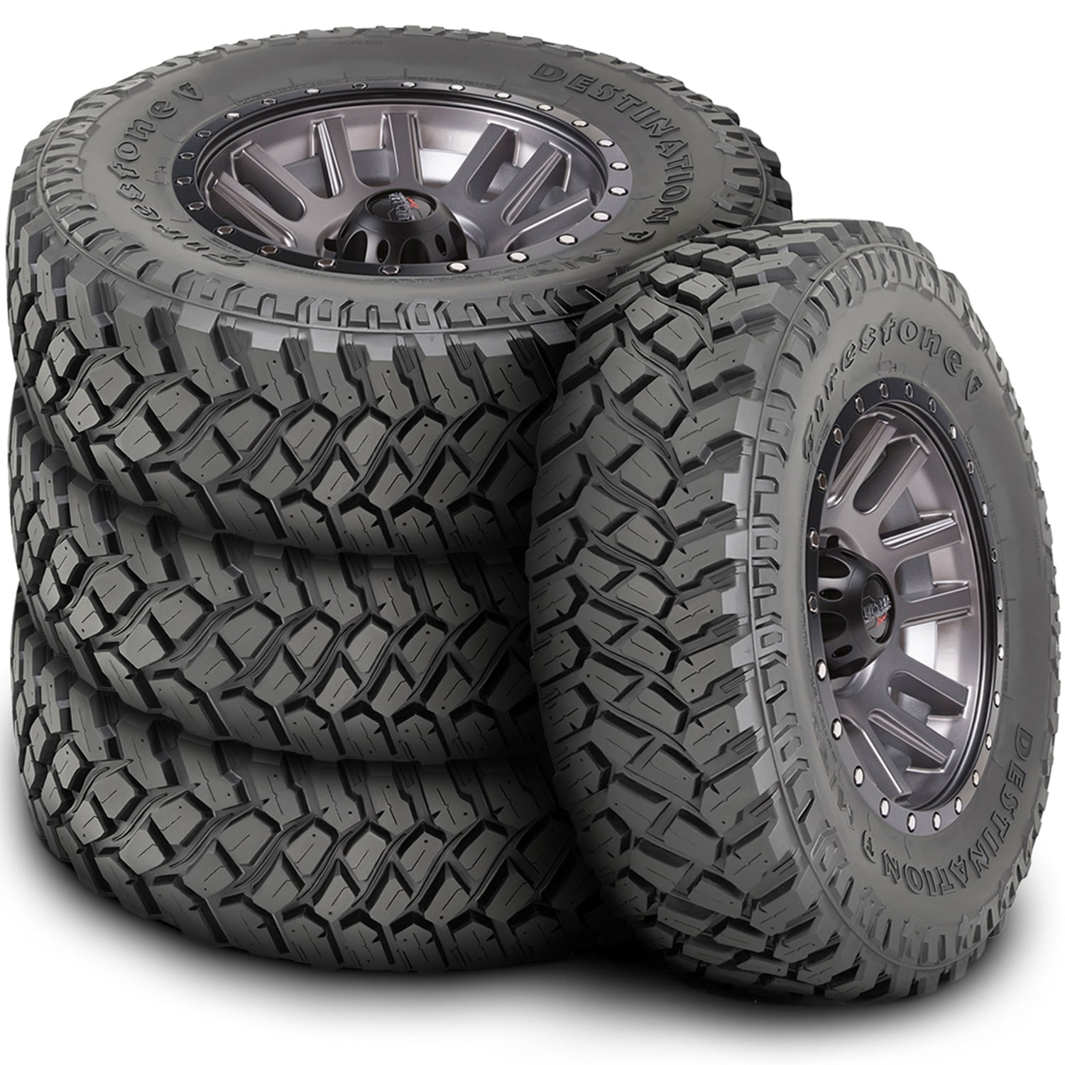 Set of 4 Firestone Destination M/T2 35X12.50R20 121Q E 10 Ply mud Light ...