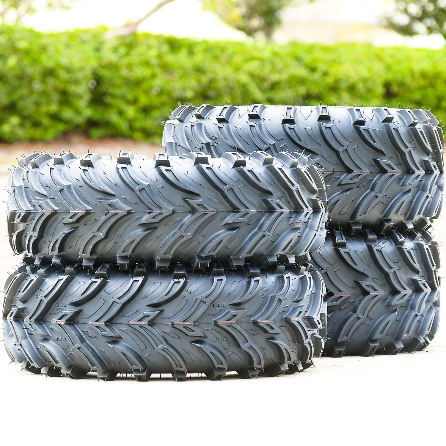 Forerunner Mars B Set of 4 ATV UTV Mud Tires, 2x 25x8-12 & 2x 25x10-12 ...