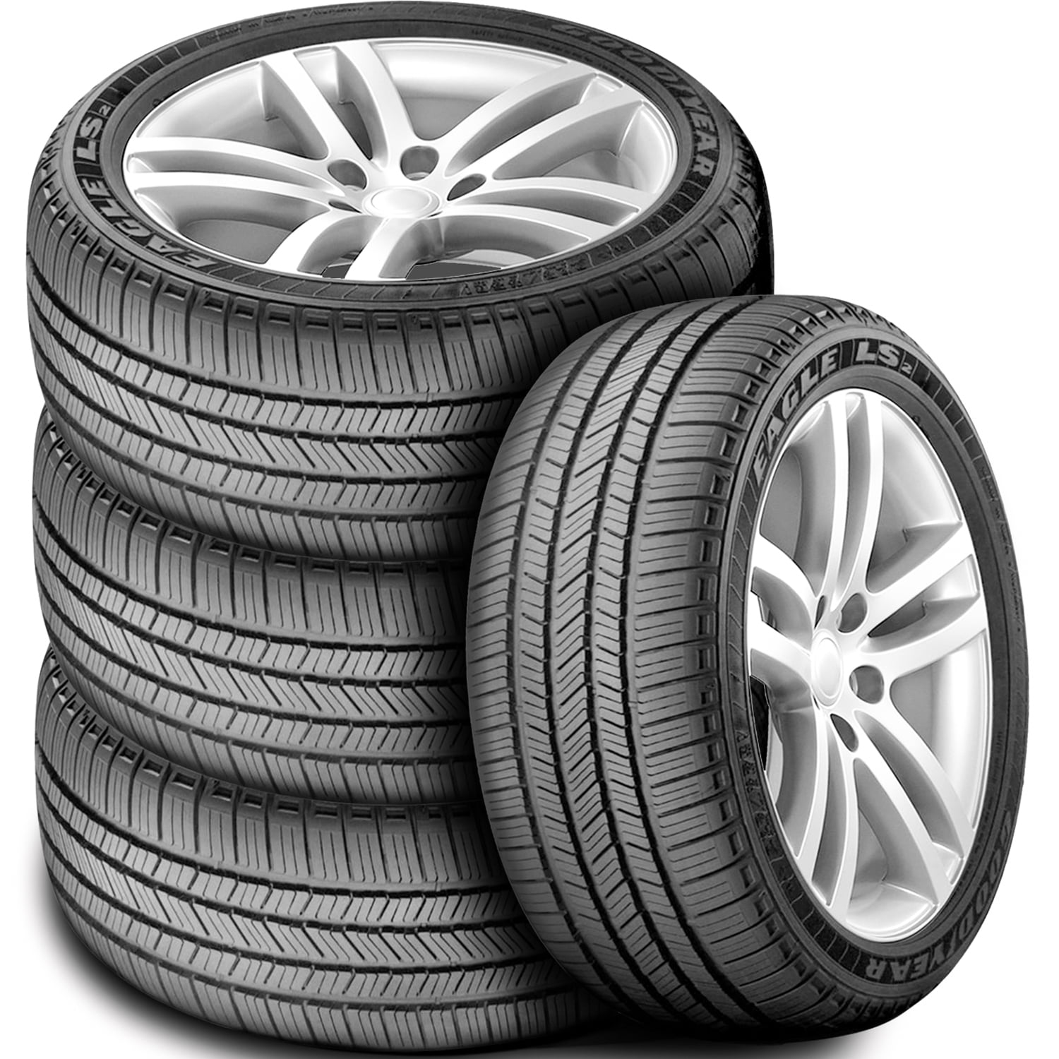 Goodyear Eagle LS2 225/55R17 Tires, Set of 4, Fits 2016-19 Malibu ...