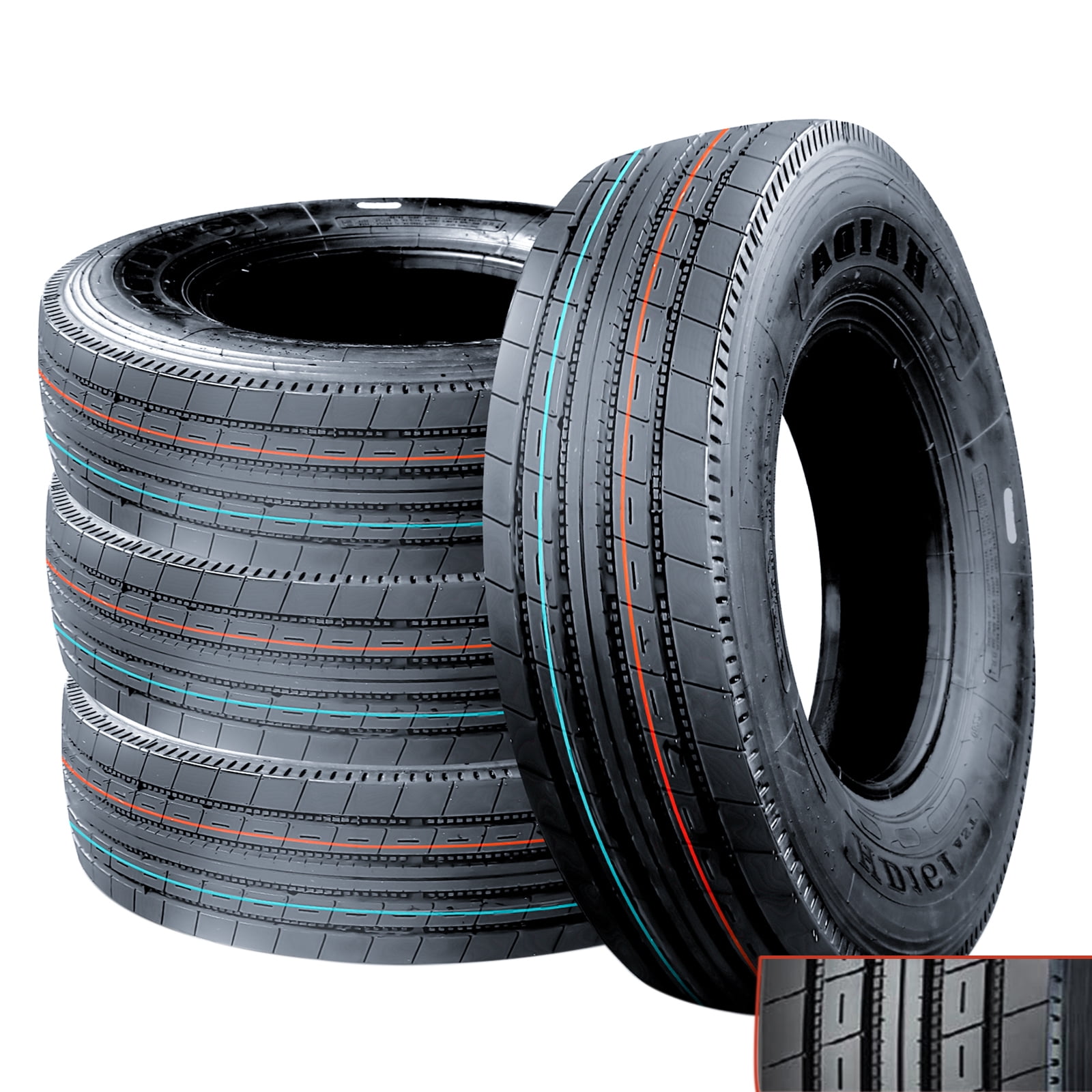 Set of 4 (FOUR) Haida All Steel ST Radial ST235/85R16 Load G (14 Ply ...