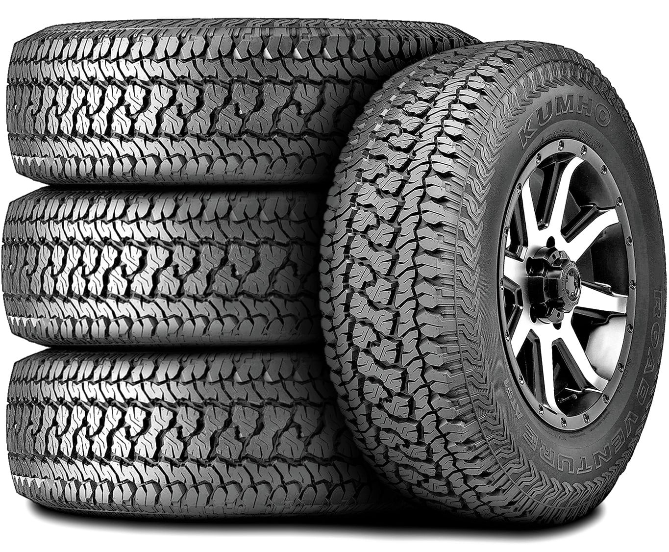 Set of 4 Kumho Road Venture AT51 285/55R20 122/119R E 10 Ply a/t All ...