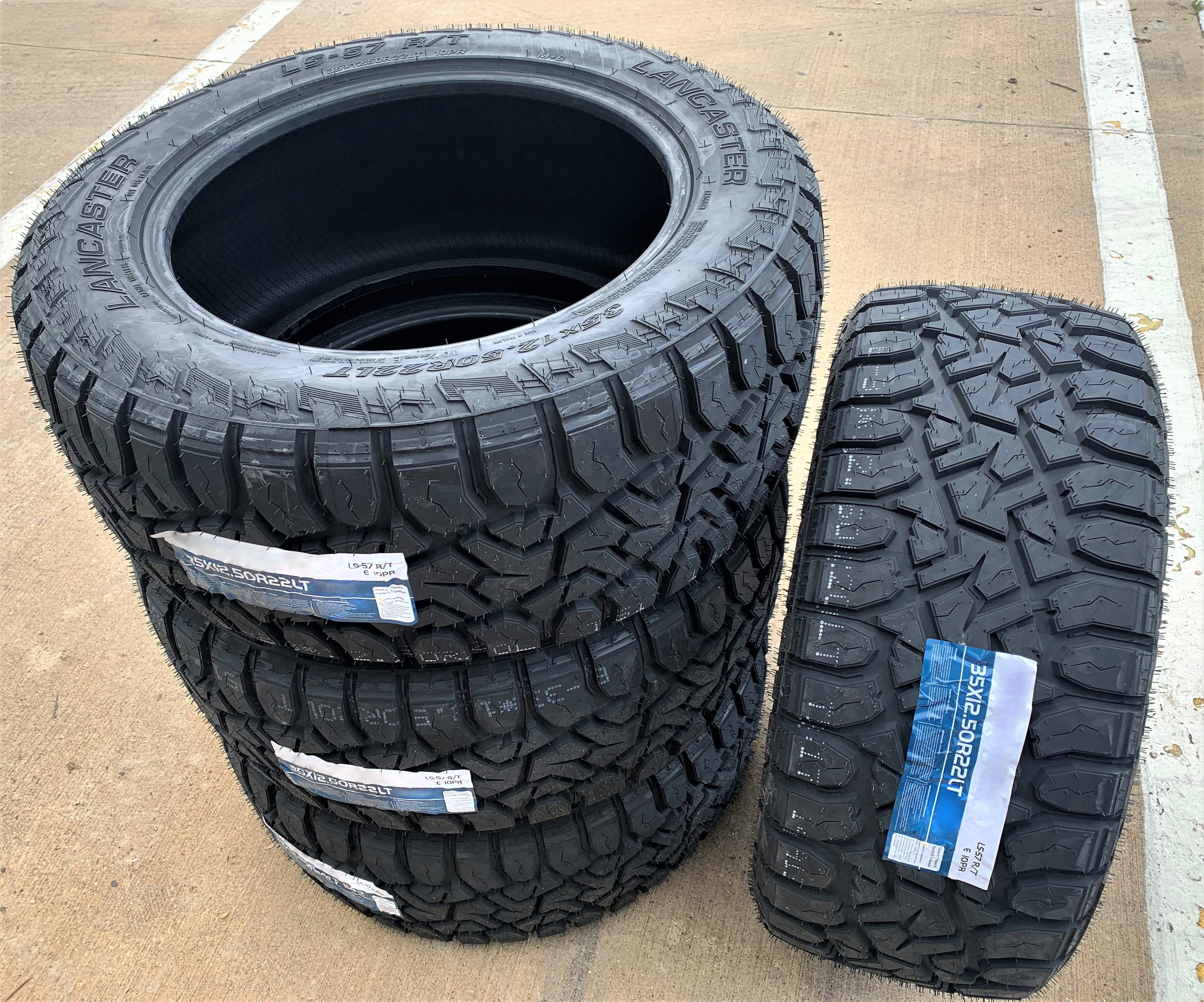 Set of 4 (FOUR) Lancaster LS-57 R/T LT 35X12.50R22 Load E (10 Ply) RT ...