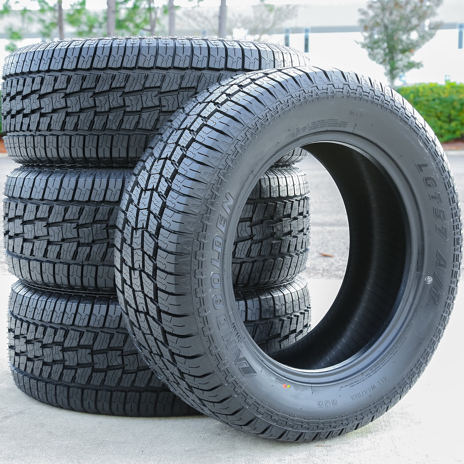 Set of 4 (FOUR) Landgolden LGT57 A/T LT 235/85R16 Load E 10 Ply AT All ...