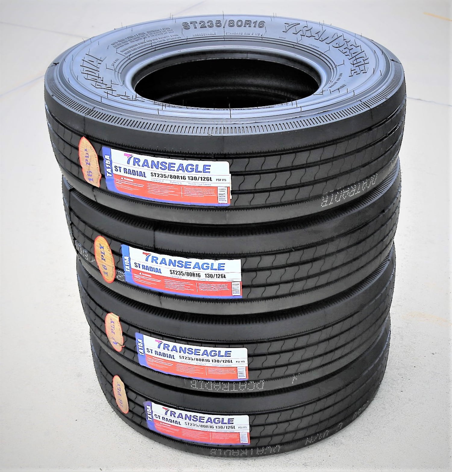 Transeagle ST Radial Steel Trailer Tires ST235/80R16, 16 Ply, All Season - Walmart.com