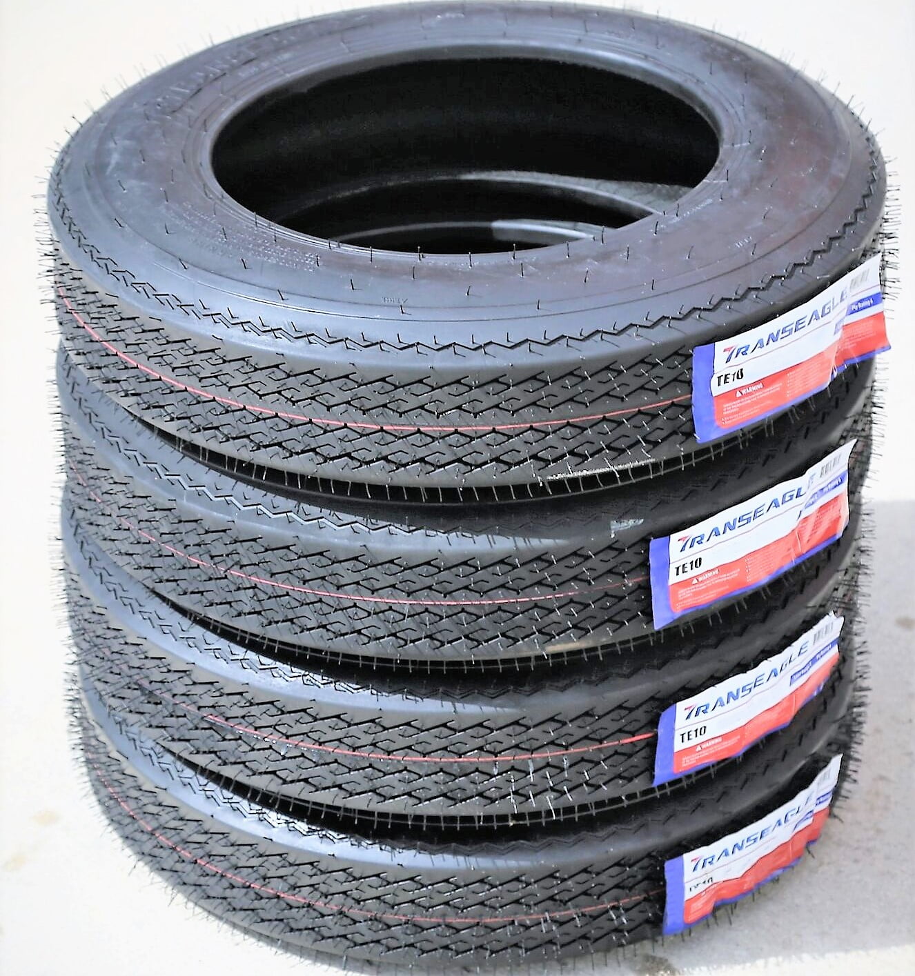 Transeagle TE10 Set of 4 - 4.80-8 Load C 6 Ply Boat Trailer Tires, High ...