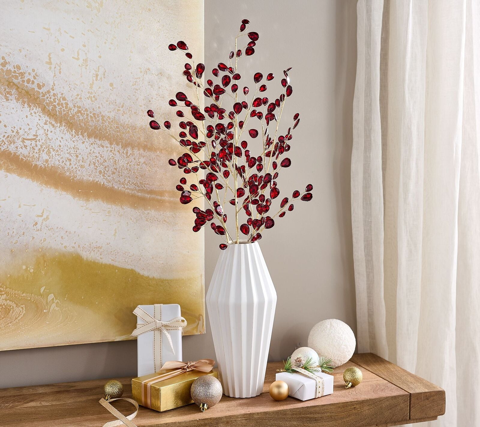 Set of 4 Faceted Petal Drop Picks by Valerie in Red - Walmart.com