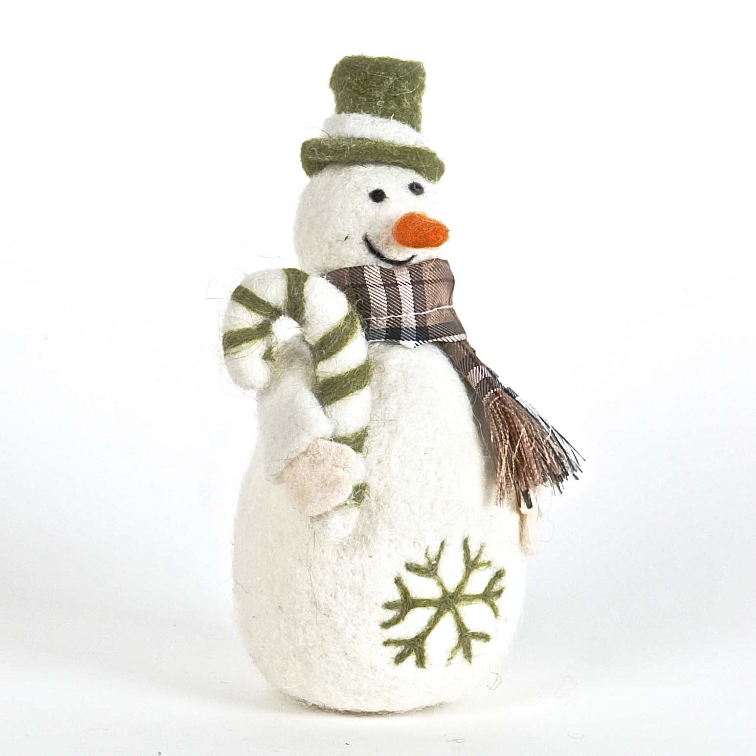 Set of 4 Felt Snowman Decoration - Walmart.com