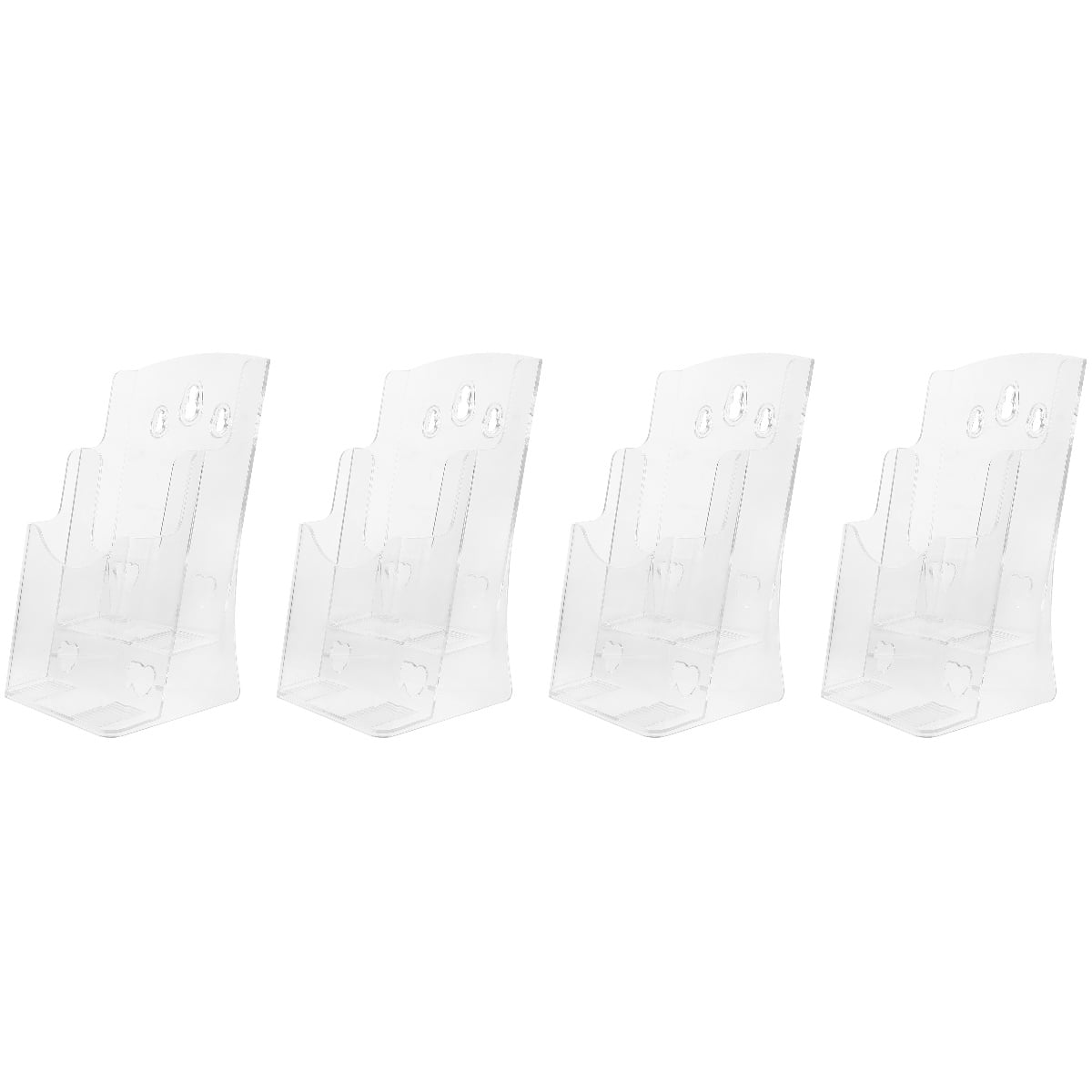 Set of 4 File Rack Flyer Holder Pamphlet Display Stand Holders ...