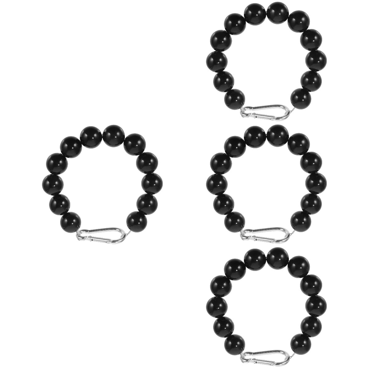 Set of 4 Flag Pole Extendable Flagpole Retaining Ring Beaded ...