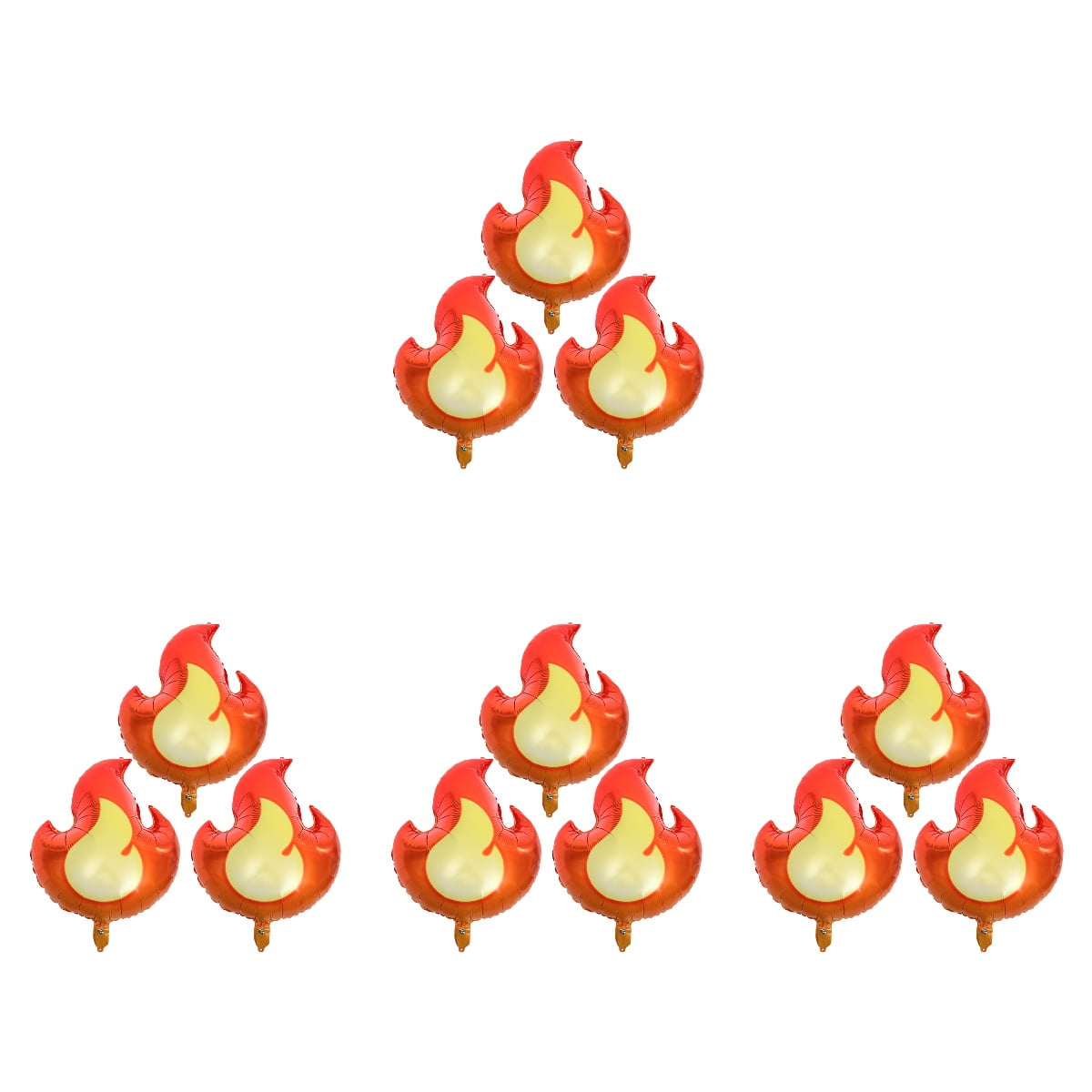 Set of 4 Flame Decals Fire Decorations Balloons Assorted Colors ...