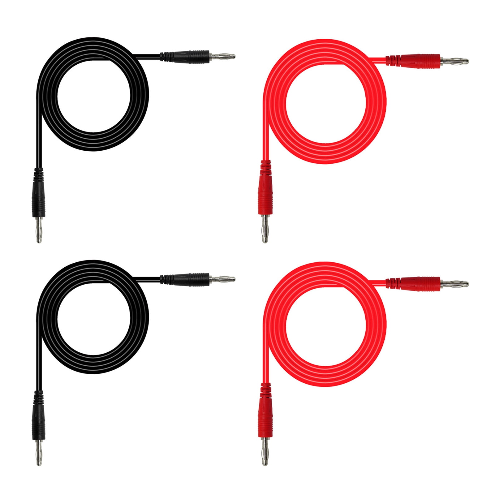 Set of 4 Flexible Banana Plugs Adapters High Conductivity PVC Connector ...