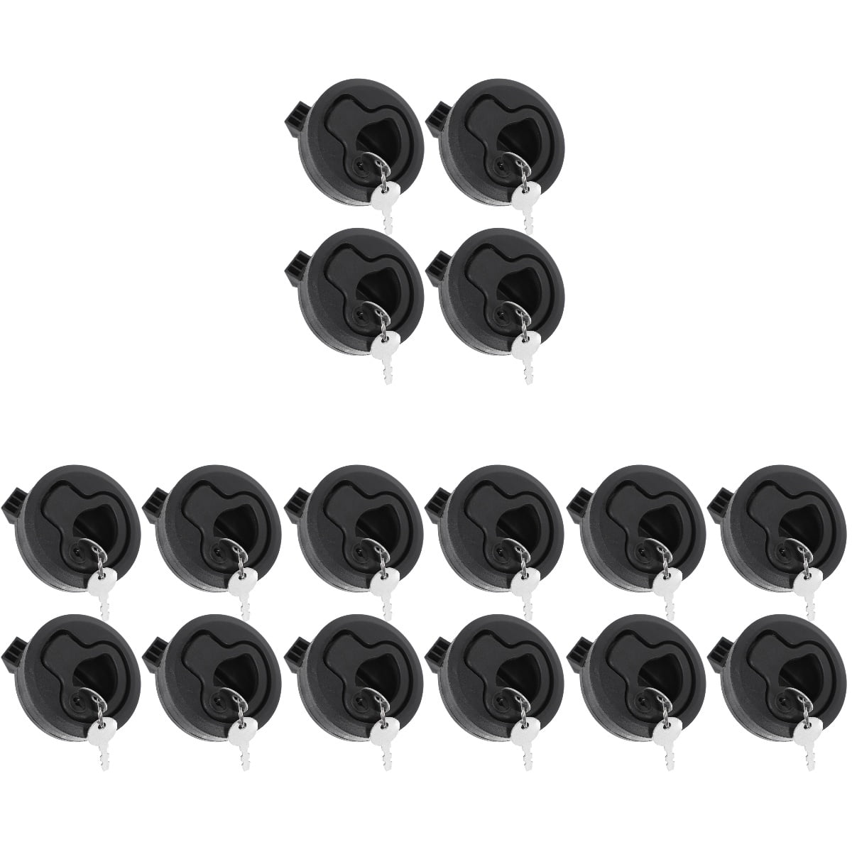 Set of 4 Flush Mount Cam Lock Pull Hatch Latch Boat Door Hardware ...
