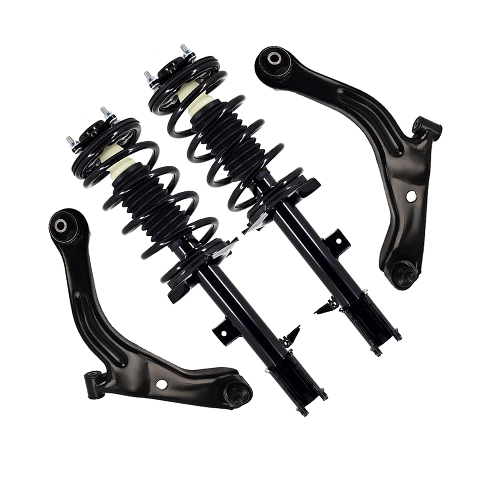 Set of 4 Front Lower Control Arm Ball Joint-Quick Complete Strut-Coil ...
