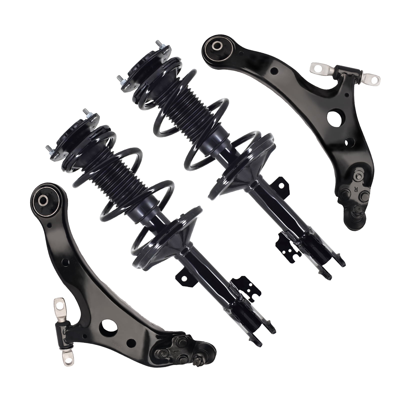 Set of 4 Front Lower Control Arm Ball Joint-Quick Complete Strut-Coil ...