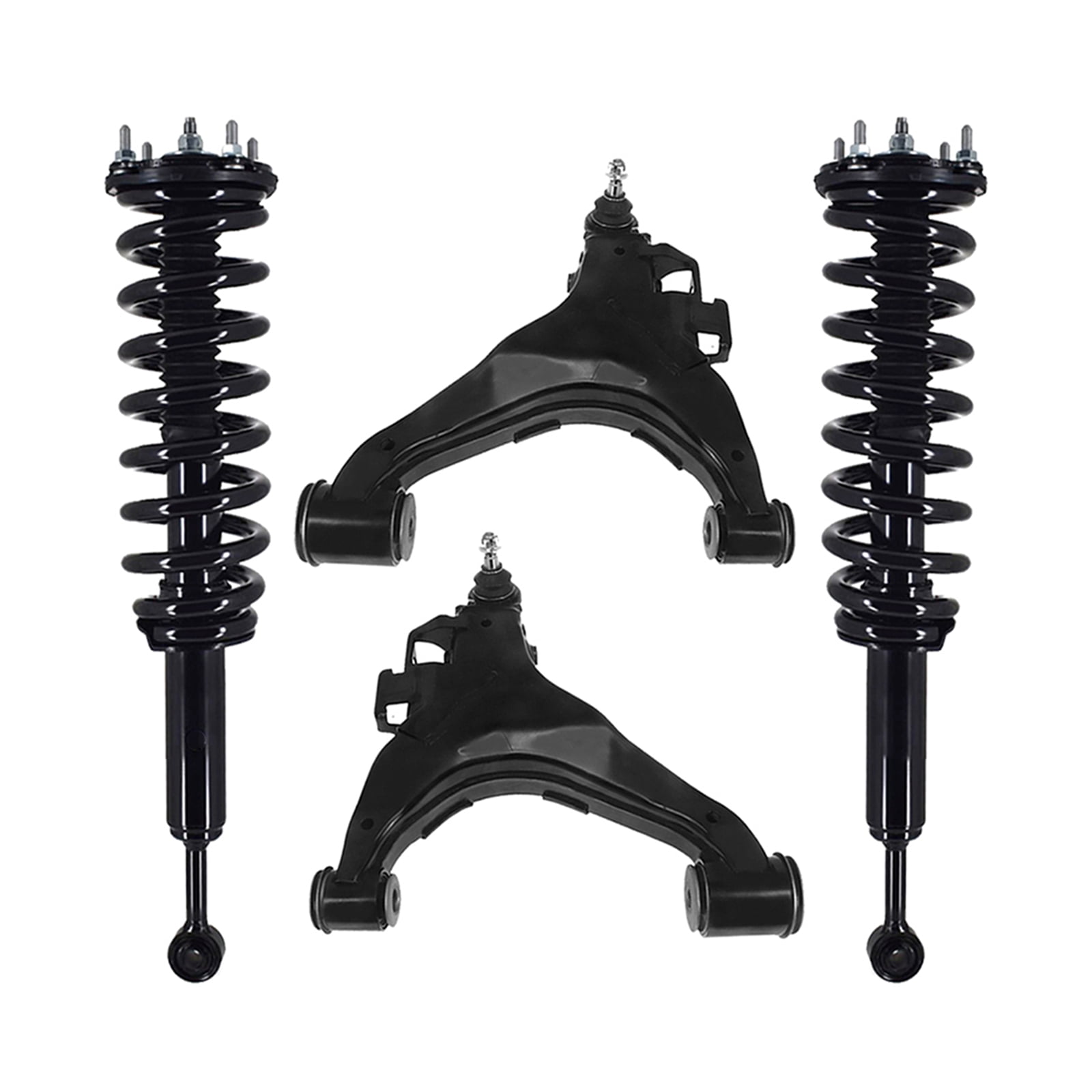 Set of 4 Front Lower Control Arm Ball Joint-Quick Complete Strut-Coil ...