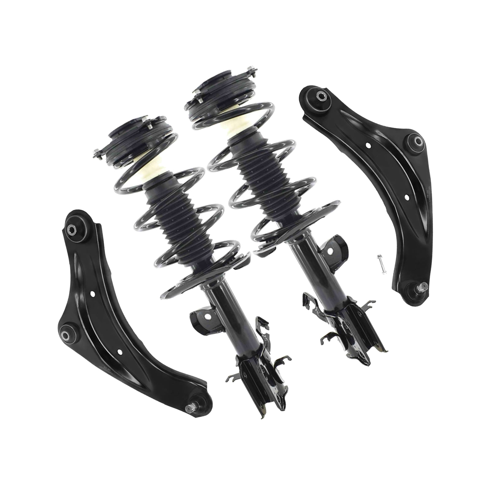 Set of 4 Front Lower Control Arm Ball Joint-Quick Complete Strut-Coil ...