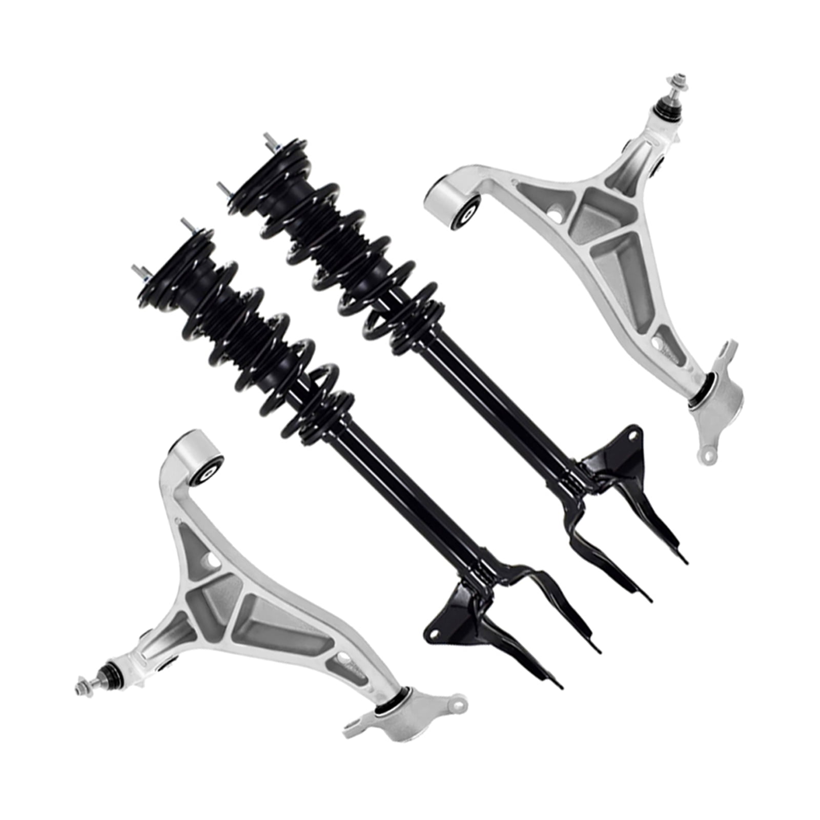 Set of 4 Front Lower Control Arm Ball Joint-Quick Complete Strut-Coil ...
