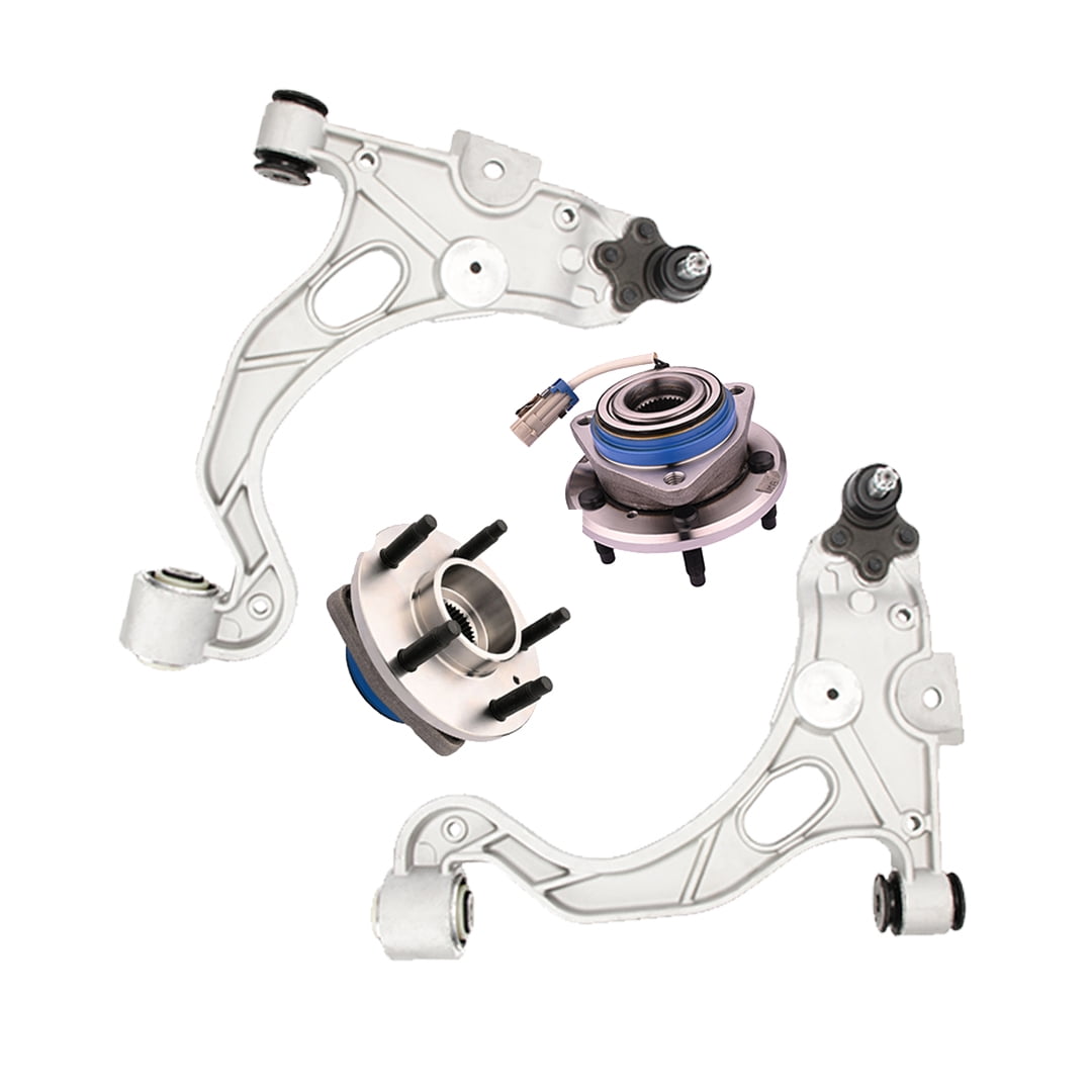 Set of 4 Front Lower Control Arm Ball Joint-Wheel Hub Bearing Assembly ...