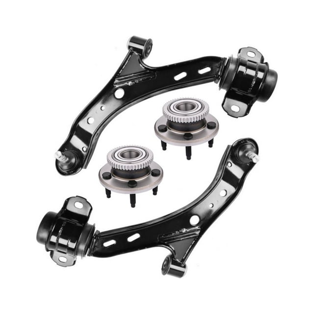Set of 4 Front Lower Control Arm Ball Joint-Wheel Hub Bearing Assembly For 2005-2010 Ford ...
