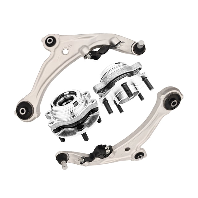 Set of 4 Front Lower Control Arm Ball Joint-Wheel Hub Bearing Assembly ...