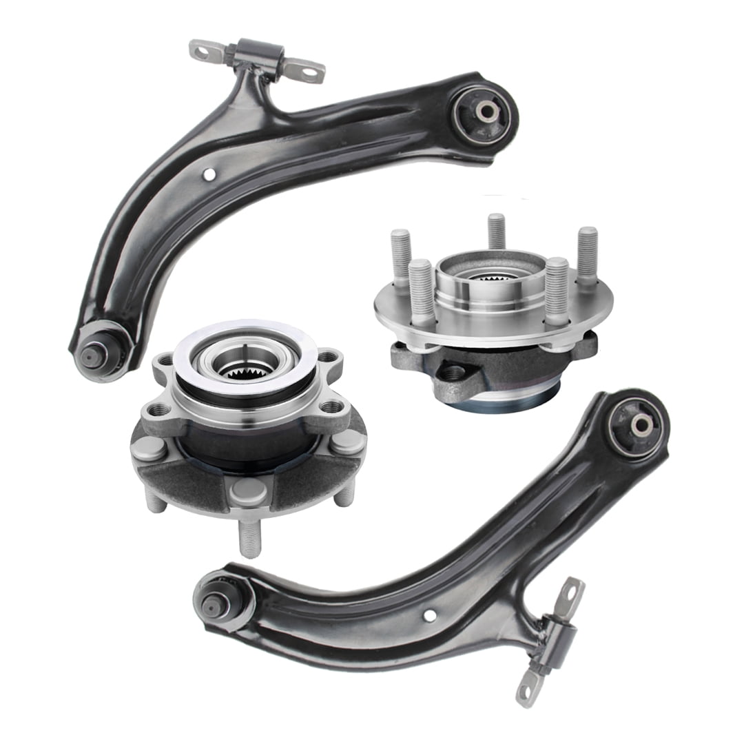 Set of 4 Front Lower Control Arm Ball Joint-Wheel Hub Bearing Assembly ...