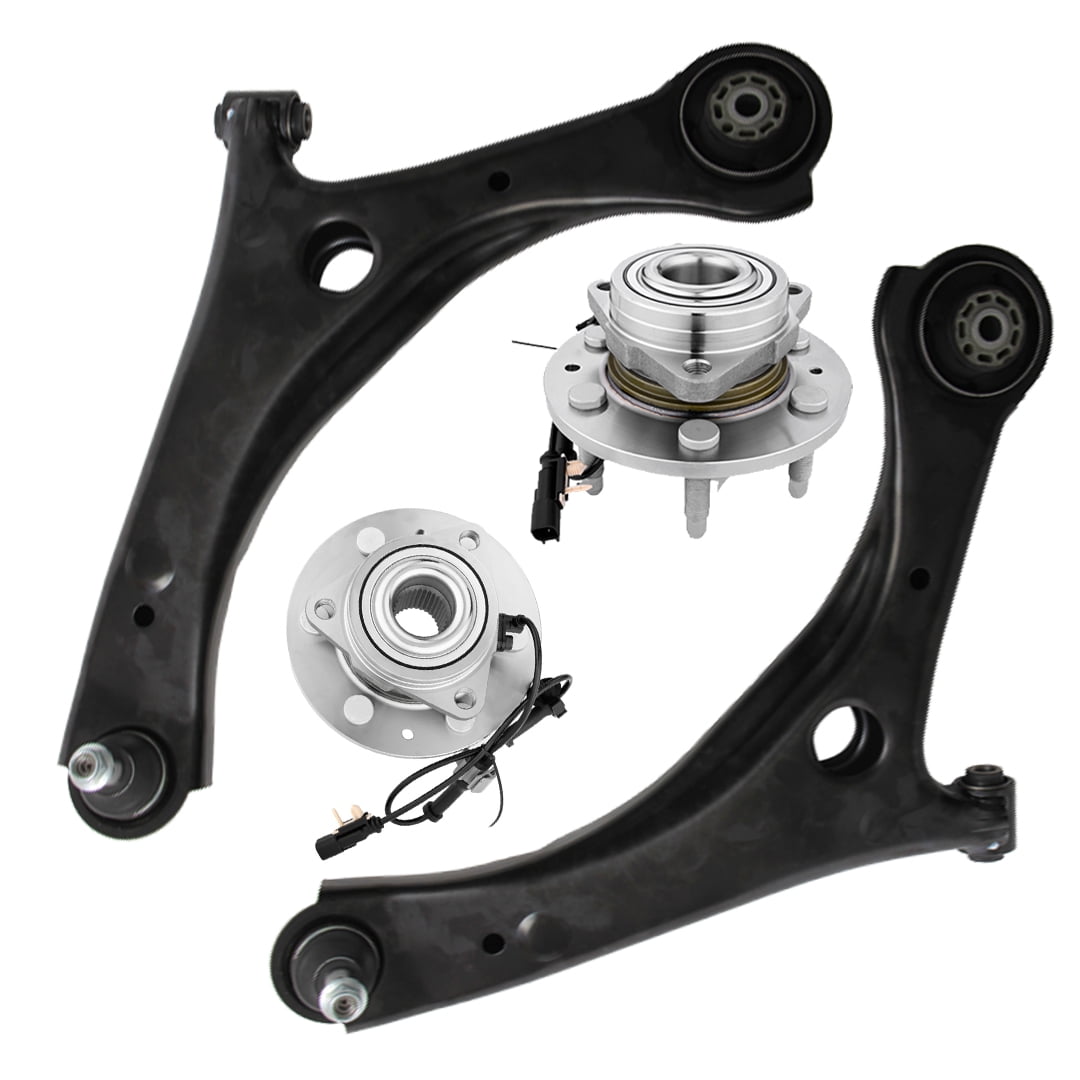 Set of 4 Front Lower Control Arm Ball Joint-Wheel Hub Bearing Assembly ...