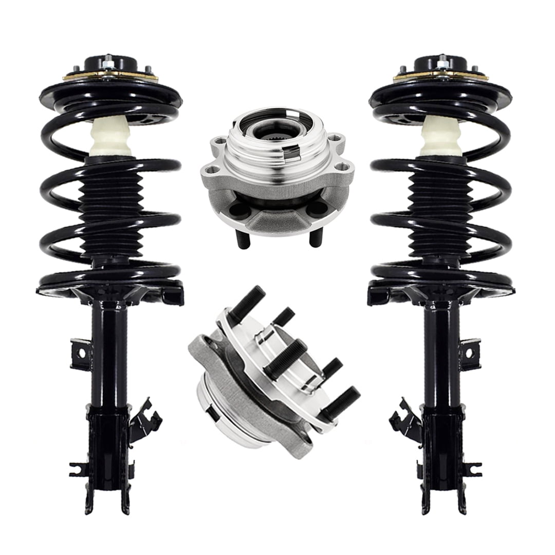 Set of 4 Front Quick Complete Strut-Coil Spring Assembly-Wheel Hub ...