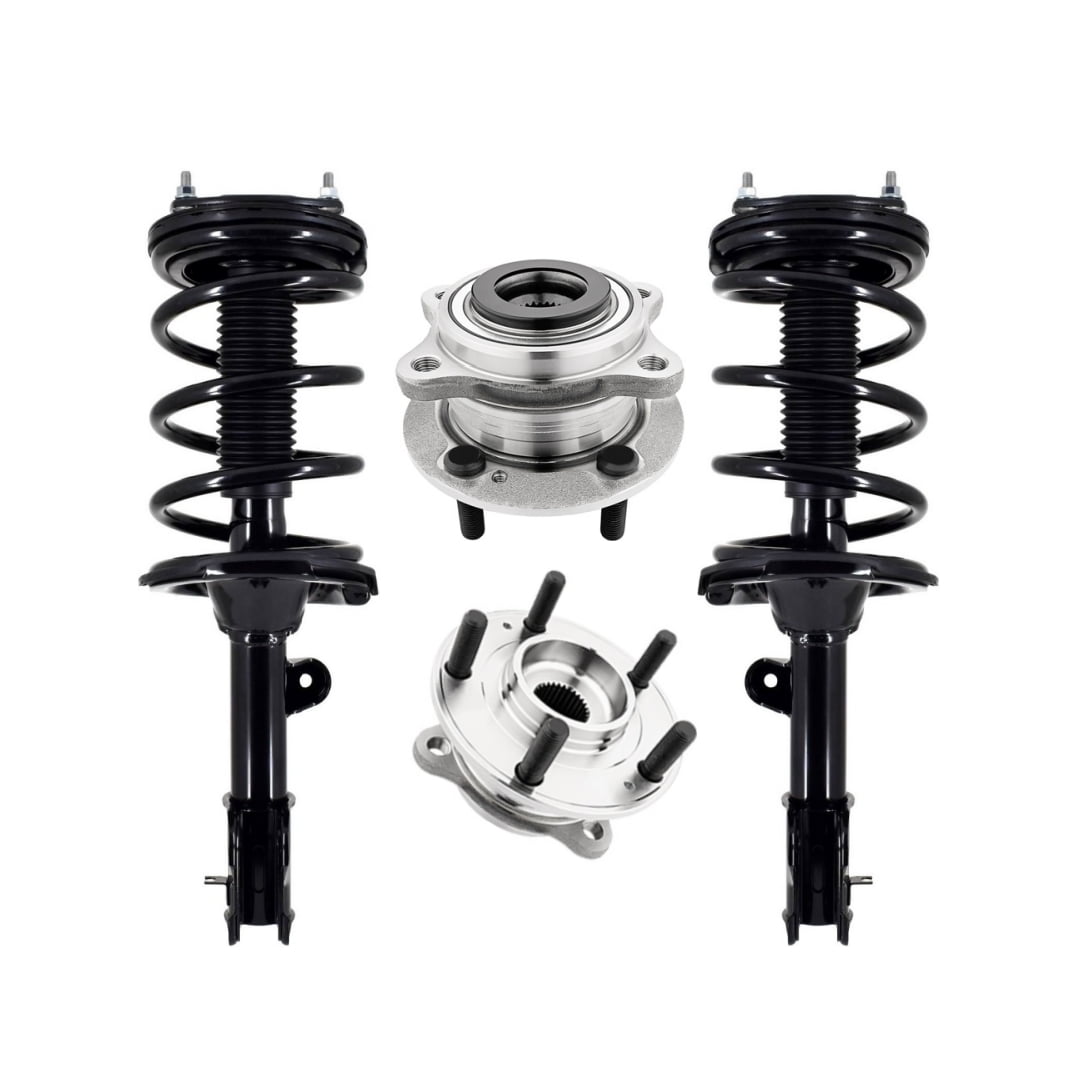 Set Of 4 Front Quick Complete Strut Coil Spring Assembly Wheel Hub