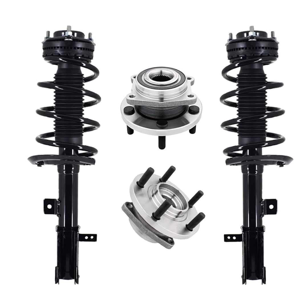 Set Of 4 Front Quick Complete Strut Coil Spring Assembly Wheel Hub