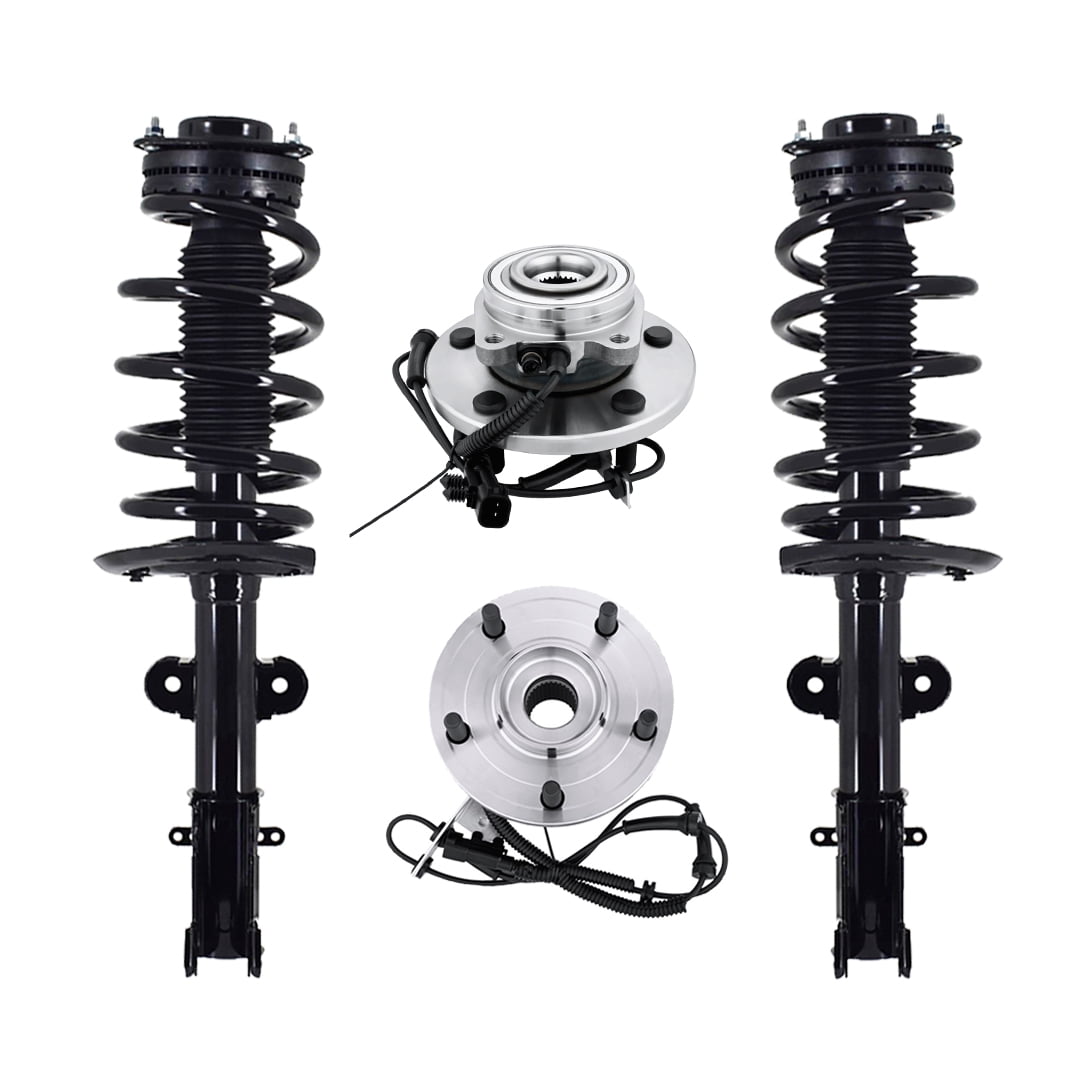 Set Of 4 Front Quick Complete Strut Coil Spring Assembly Wheel Hub