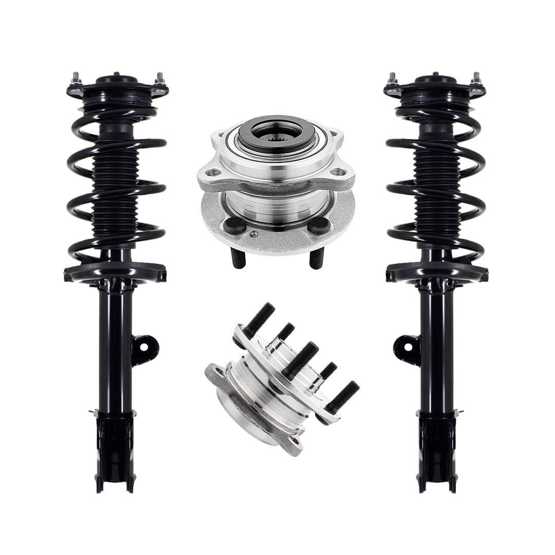Set Of 4 Front Quick Complete Strut Coil Spring Assembly Wheel Hub