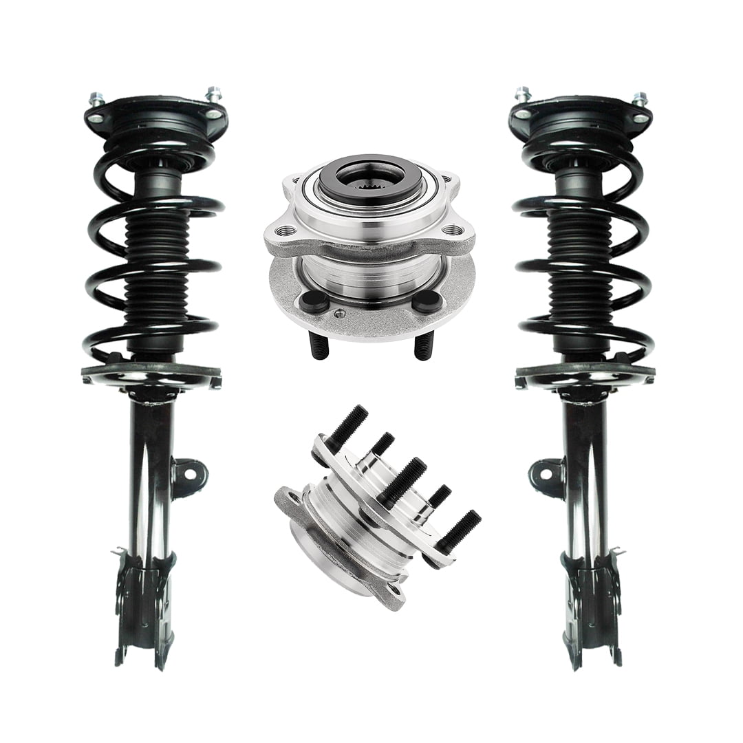 Set Of 4 Front Quick Complete Strut Coil Spring Assembly Wheel Hub